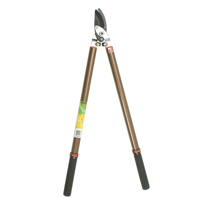 カマキ らくぶと高枝太枝切鋏 No.7510 ●公園、街路樹、果樹、庭園などの太枝切りや剪定作業に最適です！！●アルミパイプを使用しているので、軽量で作業が楽です！！ 仕様 品名 カマキ らくぶと高枝太枝切鋏 No.7510 品番 No.7...