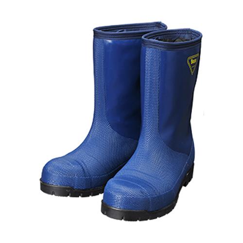 仕様：●サイズ:27.0cm●カラー:ネイビー●適応温度:約-40°C●用途:冷凍庫、冷蔵庫等の低温作業用に最適●標準靴丈:27.5cm●履き口周り:42cm●足囲:26.1cm●重量:1200g/両足(サイズ26.0cmで)●材質:表:天...