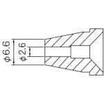 仕様：内径(mm)：2.6外径(mm)：6.6寸法(mm)内径×外径：2.6×6.6白光　ノズル／2.6mm　●代表画像について 商品によっては、代表画像を使用している場合がございます。 商品のカラー、サイズなどが異なる商品をイメージ画像と...