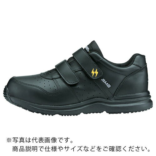 特長：超軽量タイプです。かかと部分に安定性とフィット感のあるスタビライザーを採用しています。かかとの横ブレを防ぎ、歩行を安定することで作業における足の疲れを軽減します。耐油性ゴム底です。用途：一般作業用。静電気を嫌う現場に。仕様：寸法(cm...