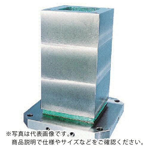 特長：汎用性があり、用途に応じてT溝、タップ穴加工等ができます。用途：横型マシニングセンター用専用治具ベース。仕様：ベース(mm)：500×500高さ(mm)：550四面巾(mm)：300床面、ロケータ面：研削仕上材質／仕上：FC300熱処...