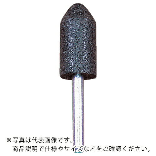 特長：アタリが柔らかく、使いやすい砥石です。用途：溶接部やバリ取り作業に。一般金属、ステンレス鋼、鋳鉄の研削用。仕様：粒度(#)：36形状：砲弾外径(mm)：25幅(mm)：38軸径(mm)：6軸長(mm)：41最高使用回転数(rpm)：1...