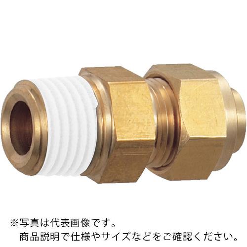 特長：ねじ部にシール加工を施しています。耐圧、耐震動性に優れます。用途：空圧、油圧、水圧用。仕様：接続口径：R1/8呼び径：R1/8使用流体：水・空気・油適合チューブ外径(mm)：6使用流体：水・空気・油液体温度：0〜100℃使用圧力：1M...
