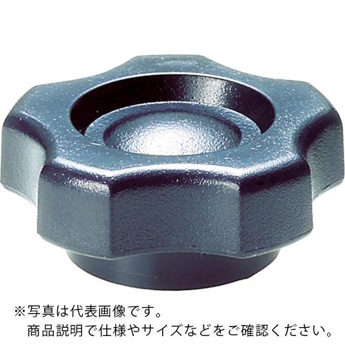 特長：手になじみやすい五角形タイプのノブです。用途：工作機器、治工具、事務機器、OA機器等に。仕様：外径(mm)：45ノブ高さ(mm)：20ねじ寸法：M10×1.50ねじ深さ(mm)：12色：黒全長(mm)：20幅(mm)：45耐熱温度(℃...