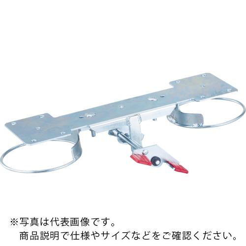 特長：リング状の金具で自在キャスターの回転だけでなく旋回も固定します。仕様：適合機種：ドンキーカート300番自在キャスター2輪用幅(mm)：540高さ(mm)：85間口(mm)：225製造国：日本適合台車機種：ドンキーカート300番シリーズ...