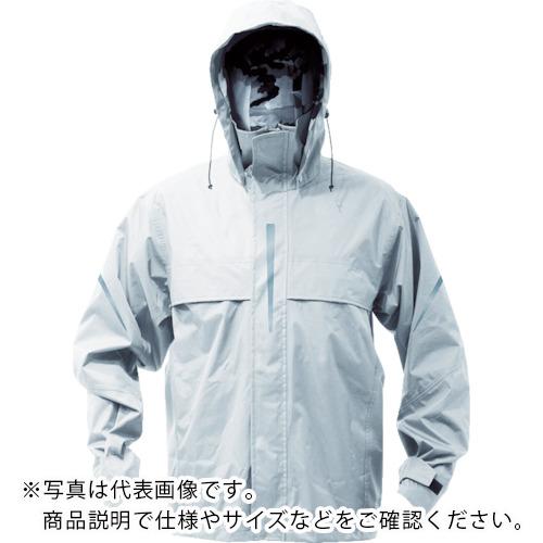 特長：上着には全方位で蒸れを逃がすベンチレーション（通気口）とリフレクター付きです。ヒジが曲げやすく運動性を重視したレインスーツです。用途：雨天時の野外作業。仕様：色：シルバーサイズ：L身長(cm)：170〜180胸囲(cm)：90〜98ウ...