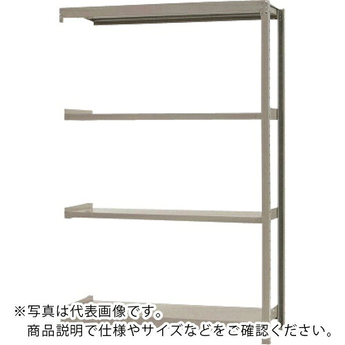 特長：ボルトレスで組立が簡単しかも1段／耐荷重が200kgで連結での増設可能なラックです。仕様：間口(mm)：1200奥行(mm)：450高さ(mm)：1800色：アイボリー棚段数(段)：4均等積載量(kg/段)：200最大積載量(kg/台...
