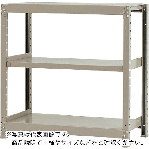 特長：ボルトレスで組立が簡単しかも1段／耐荷重が200kgで連結での増設可能なラックです。仕様：間口(mm)：900奥行(mm)：300高さ(mm)：900色：アイボリー棚段数(段)：3均等積載量(kg/段)：200最大積載量(kg/台)：...