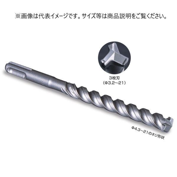 軽量型ハンマードリルのパワー、回転数に適したねじ形状を採用。 ねじ形状以外、デルタ軸と同じ特長が有ります。 【用途】 コンクリート、ブロック、モルタル、石材、デッキプレート＋コンクリート等への穴あけ作業に。 [仕様] 刃先径：Φ17.0 全...