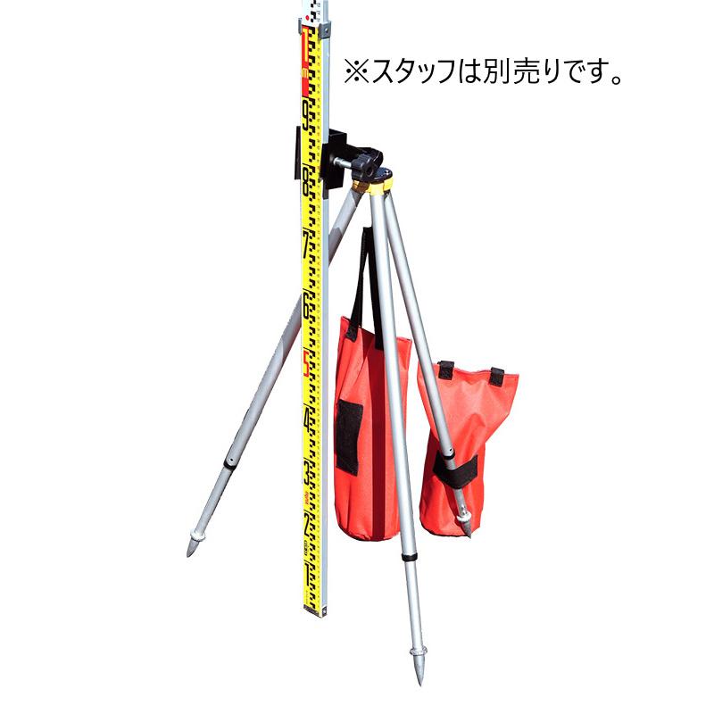 ●スタッフが自立可能に ワンマン測量が可能になり、省人化対策に繋がります。 ●角度調整可能 スタッフを固定するクランプアームは角度調整ができ、まっすぐスタッフを立てられます。 ●自立の安定性が増す重り下げ袋2個付属 2Lペットボトルが収納可...