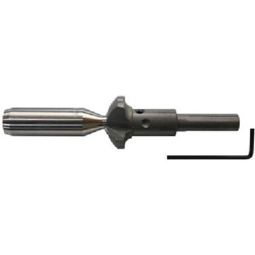 スクリューワッシャーの座掘穴をあける カッターは軸付タイプです [サイズ] ガイド径：21.0mm カッター径：40.0mm 軸径：13.0mm 三本溝 [仕様] 適用材：一般木材 材質：【ガイド】：普通鋼、【カッター】普通鋼・超硬チップ付...
