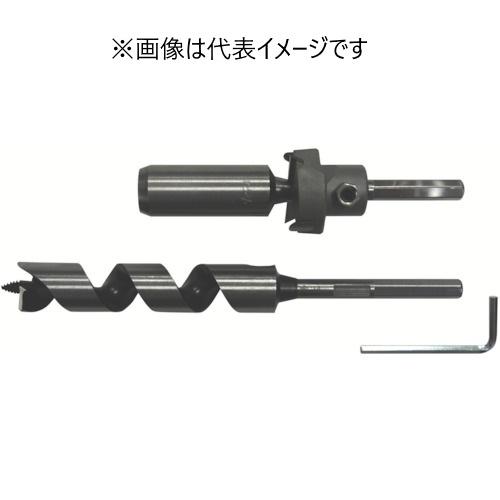座掘ガイドと座掘ドリルを交換すれば、座グリと下穴あけを一度に行うことができます カッター刃は二枚刃で軸貫通式タイプです [サイズ] ガイド径：18.0mm カッター径：45.0mm 軸径：10.0mm 六角軸 ドリル径：18.0mm [仕様...