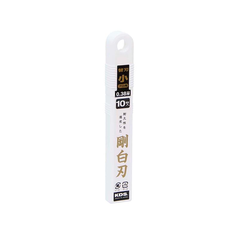 ・独自の刃先角と熱処理によるバランス良さで定評のKDSオリジナル替刃 ・刃サイズ：80mm×9mm×厚0.38mm [仕様] 入数：10枚 対応機種：メタルS、セフティS、片刃S