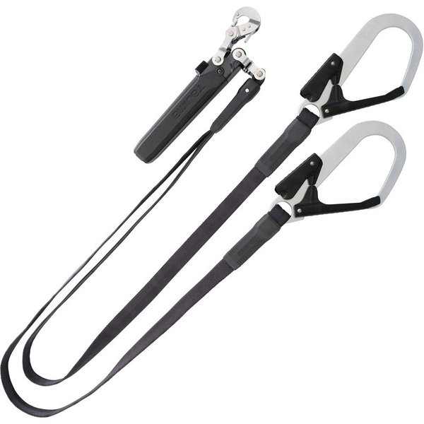 ●フルハーネス型用 タイプ1 ●「墜落制止用器具の規格」適合品 ●上出しダブルL1ランヤード ●ショックアブゾーバがブラブラしない固定ベルト付き ●丈夫でしなやかな平ロープ [仕様] 種類：フルハーネス型 使用可能質量：100kg以下 ショ...