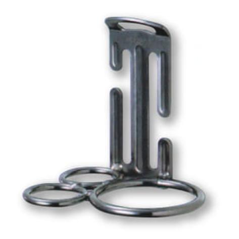 ●スチールメタリック仕上げ [仕様] サイズ：FM-1 POINT：固定式・トリプルリング 重量：100g