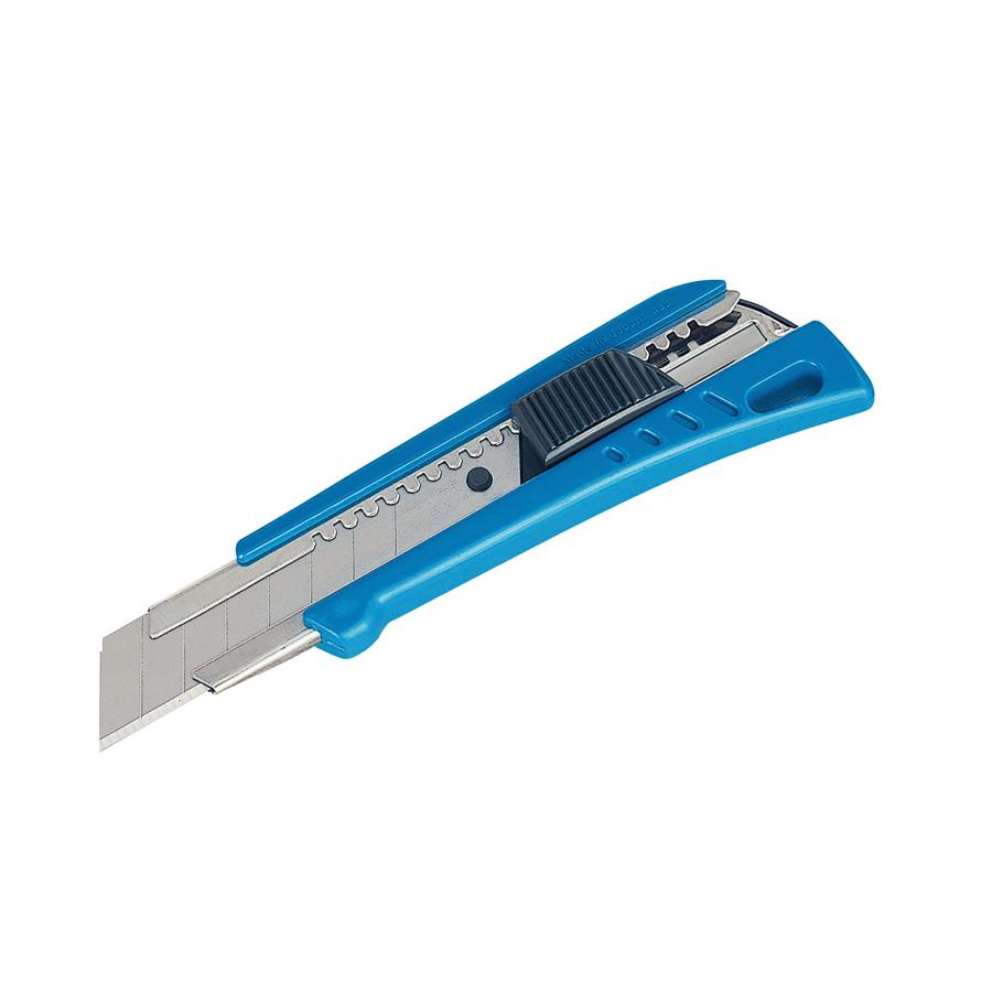 ●オートロック式（ロック力25キロ）です ●J型刃（0.65mm厚×22mm幅）を使用 ●頑丈な0.8mm厚ブレードホルダーを採用 ●ボディ内に2枚の替刃を内蔵できます [仕様] 替刃タイプ：J型替刃（0.65mm厚×22mm幅） オートロ...