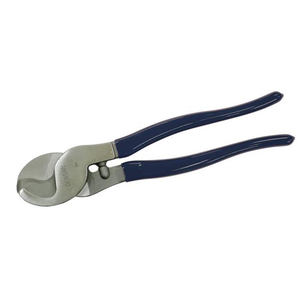 小型ケーブルカッター（銅線線用）、IV-60sqOK!! 切れ味抜群!! ●切断能力：IV-60mm2 ●ペンチサックに楽々収納できる（ND-941） 　（先端幅45mm・厚み14mm） [仕様] ●全長：237mm ●質量：426g ●日本製