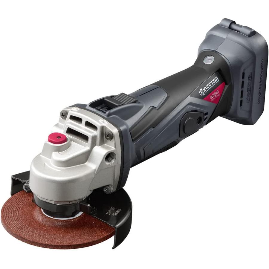 ※写真の砥石は別販売品です。 100V並みのパワーを実現！ φ58mmの握り径と後部を絞り込んだ 握りやすいグリップ形状 切断時に切り込み深さを一定に保てる 丸形スリムギヤヘッド 本体の異常をLEDでお知らせする安心保護機能付 優れた防じん...