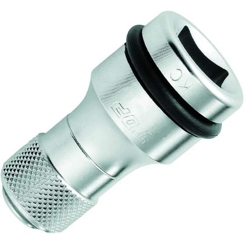 ●インパクトレンチに装着して、6.35mmシャンクの先端工具類が使用できます ●スライドロック式のため、安全に確実に先端工具を固定します ●Oリング・ピンは付属しています <用途> インパクトレンチに装着して、6.35mmシャン...