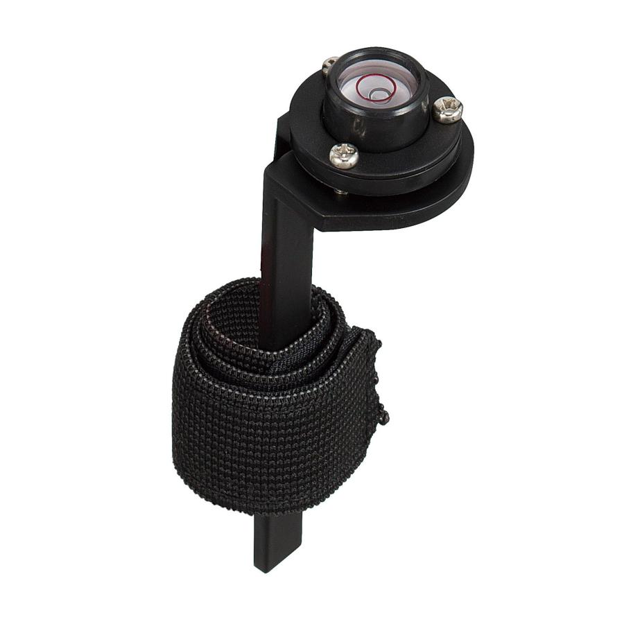 ●ベルトで簡単に取付が可能 [仕様] 気泡管感度：60′／2mm [材質] 本体：アルミ、樹脂