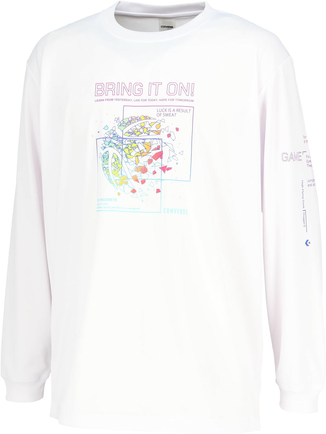 品名：5F_プリントロングスリーブシャツカラー名：ホワイト×パープルサイズ詳細：商品によってはどうしても若干の誤差が発生してしまいます。1-2cmの誤差はあらかじめご了承ください。Sサイズ:チェスト86-90cm、身長162-167cmMサ...