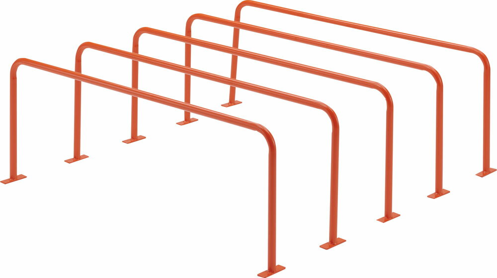 カラー名：オレンジ商品本体サイズ（高さ×幅×奥行）：パイプ径2.8×巾121×高さ45cm商品重量：2kg(1台あたり)商品の説明：レーンと同じ幅なので、レーンを走る感覚そのままで練習出来ます。素材・材質：スチール原産国：日本仕様：5台1組...