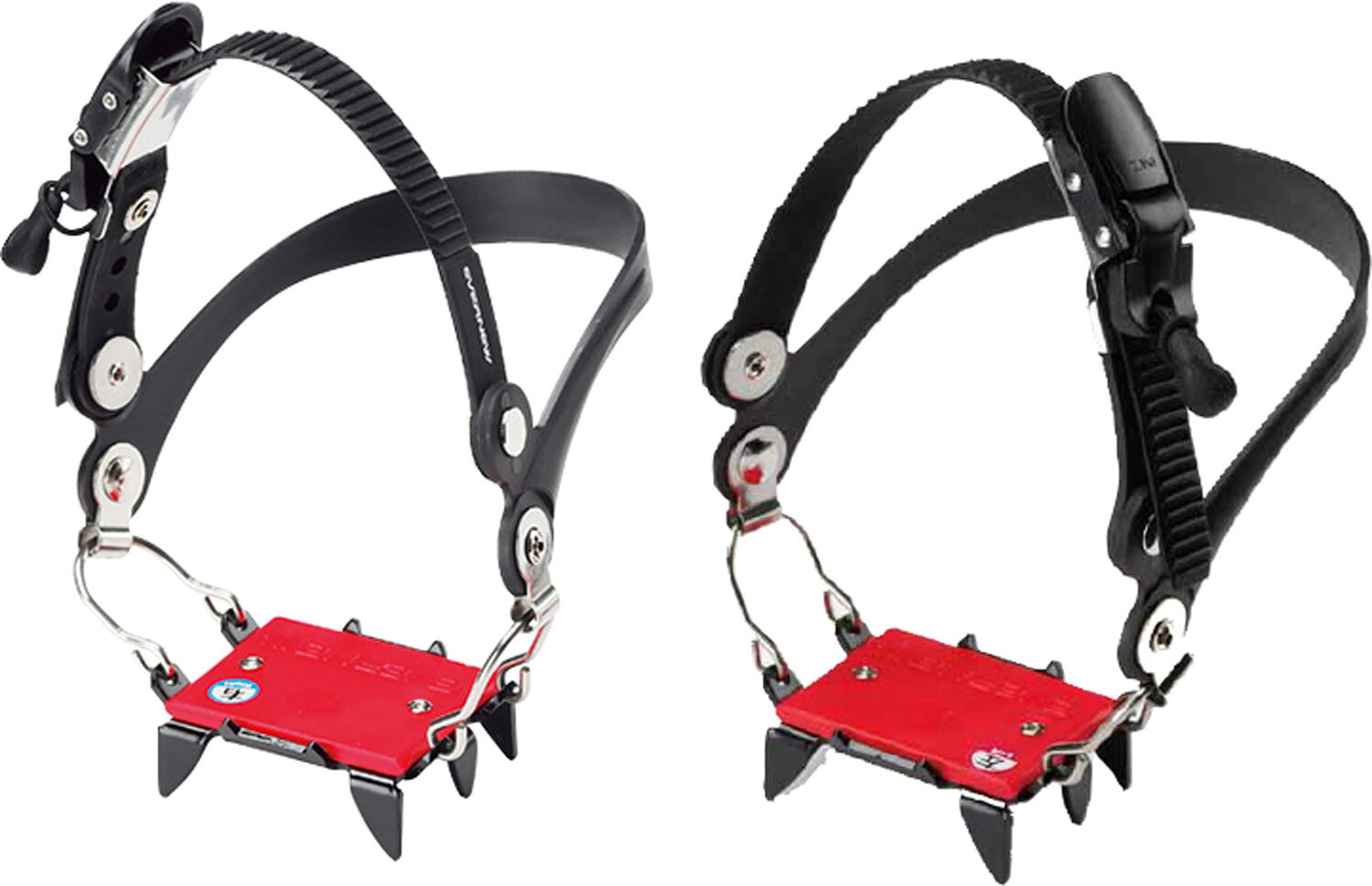 品名：4ホンツメアイゼンバックルシキカラー名：黒商品重量：260g(ペア)商品の説明：ラチェットベルトで簡単に脱着できる4本爪アイゼン。雪ダンゴ防止のスノープレート付。素材・材質：炭素鋼付属品：収納袋原産国：韓国仕様：バックル式、PAT.P...