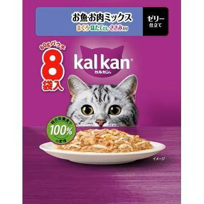 総合栄養食で100％の愛情。抜群のおいしさに進化！ジューシーなゼリー仕立てにしました。栄養素がバランスよく含まれた総合栄養食原材料：肉類（チキン、ビーフ、ささみ等）、魚介類（かつお、さば、まぐろ、ほたてエキス等）、植物性油脂、穀類、調味料（...