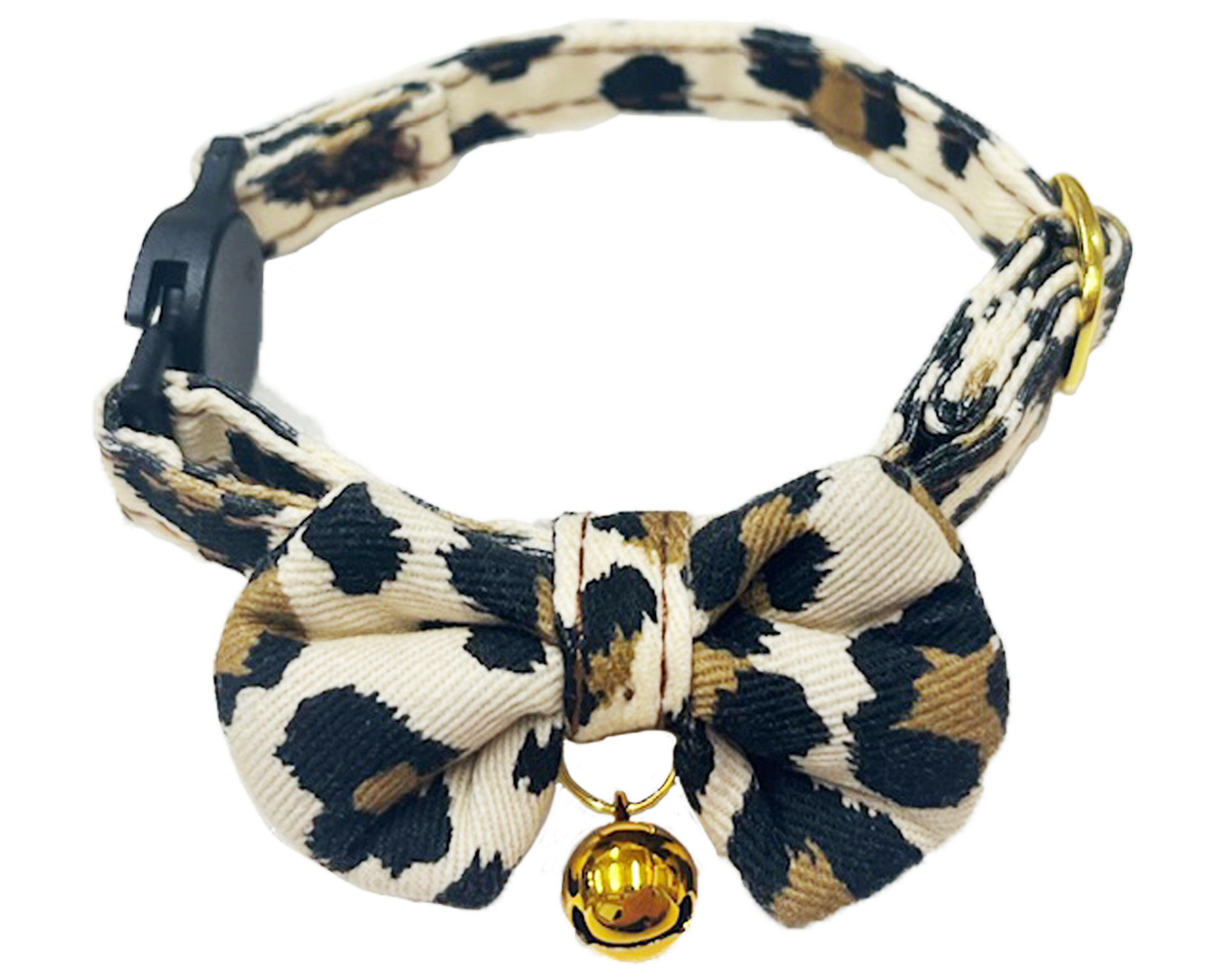 リボン付きです。アニマル柄がゴージャスな猫首輪原材料：綿使用方法：事故防止のために毎日点検し、キズなどがある場合はご使用を控えてください。使用上の注意：事故防止のために毎日点検し、キズなどがある場合はご使用を控えてください。事故防止のために...