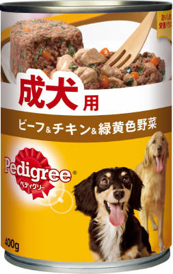 愛犬に必要な栄養がきちんとつまったバランスの取れた総合栄養食。愛犬の大好きなお肉とビタミン豊富な緑黄色野菜でおいしさが違います。愛犬の成長に合わせて健康をサポート。お肉のぎっしりとつまった満足感の高い「缶シリーズ。」