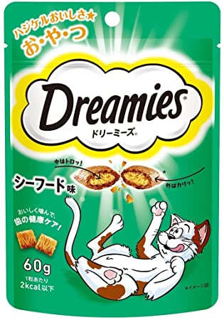 外はカリッ！中はトロッ！の2層粒と、まぐろ・たい・えび・ほたて貝の風味たっぷりでたまらないおいしさ。猫ちゃんを夢中にさせるハジケルおいしさ原材料：肉類（チキンミール、家禽ミール、牛・羊副産物、チキンエキス等）、穀類（とうもろこし、米、小麦等...