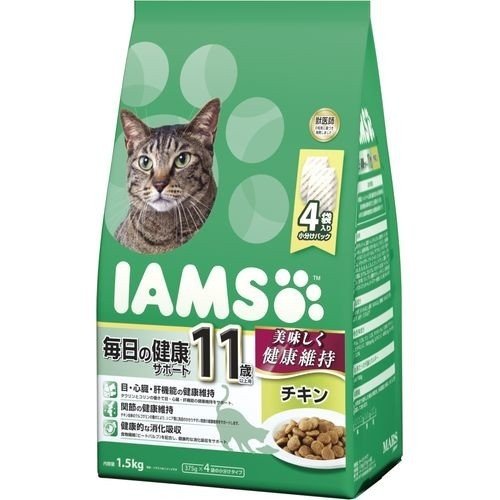 安心の機能性と美味しさの入門機能食。11歳以上の猫ちゃんの毎日の健康サポートのために。美味しさアップで新発売！原材料：肉類（チキンミール、家禽ミール、チキンエキス）、植物性タンパク、魚介類（いわし）、油脂類（鶏脂、ひまわり油）、米、とうもろ...