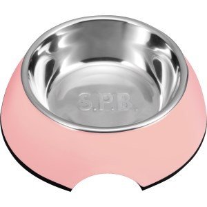 ハードな使用でもキズがつきにくく、美しい光沢を長期間保ちます。ステンレスボウルは簡単に取り外せるので、フード＆ウォーターボウルとしても使用できます。原材料：メラミン樹脂　ステンレス　合成ゴム。