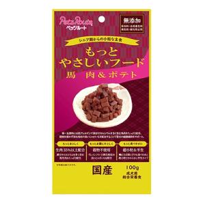 良質なタンパク質を多く含む馬肉と嗜好性の高い鶏肉をバランス良く配合したシニア犬向けのフードです。原材料：馬肉、鶏ささみ、鶏肉、脱脂大豆、糖類、じゃがいも（遺伝子組み換えでない）、植物油脂、ビール酵母、酵母エキス、魚油粉末、セレン含有酵母、グ...