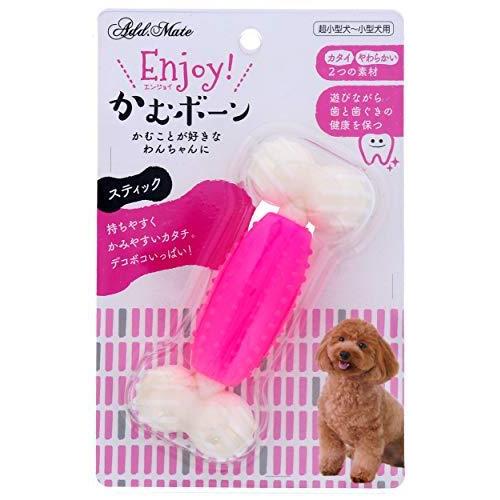 持ちやすくかみやすいカタチ。でこぼこいっぱい！。原材料：ナイロン。幅×奥行×高さ=123×35×190(mm)。かんで楽しむハード玩具。かたい・やわらかいの2種の素材を楽しめる。