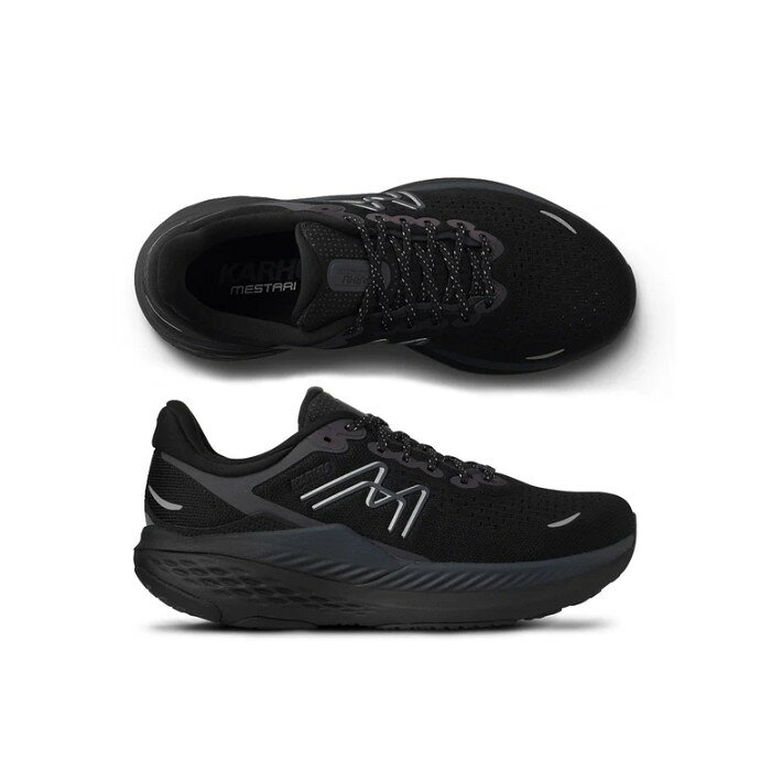 カラー名：BLACK / BLACK （ブラック/ブラック）商品の説明：メスタリランは、ニュートラル、または初期から中期のオーバープロネーター向けの、ふっくらとしたプレミアムマックスクッションランニングシューズです。メスタリランは、KARH...