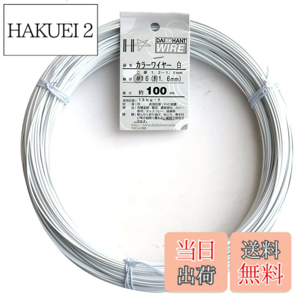 商品情報商品の説明園芸や農業でご使用いただけます。 夏休みの工作やクラフトにもお使いいただけます。 なまし鉄線にPVC(ポリ塩化ビニール)を被膜した針金です。 芯径が細く被覆してしているので、柔らかく曲げやすいです。 結ぶ場合は、本体にキズ...