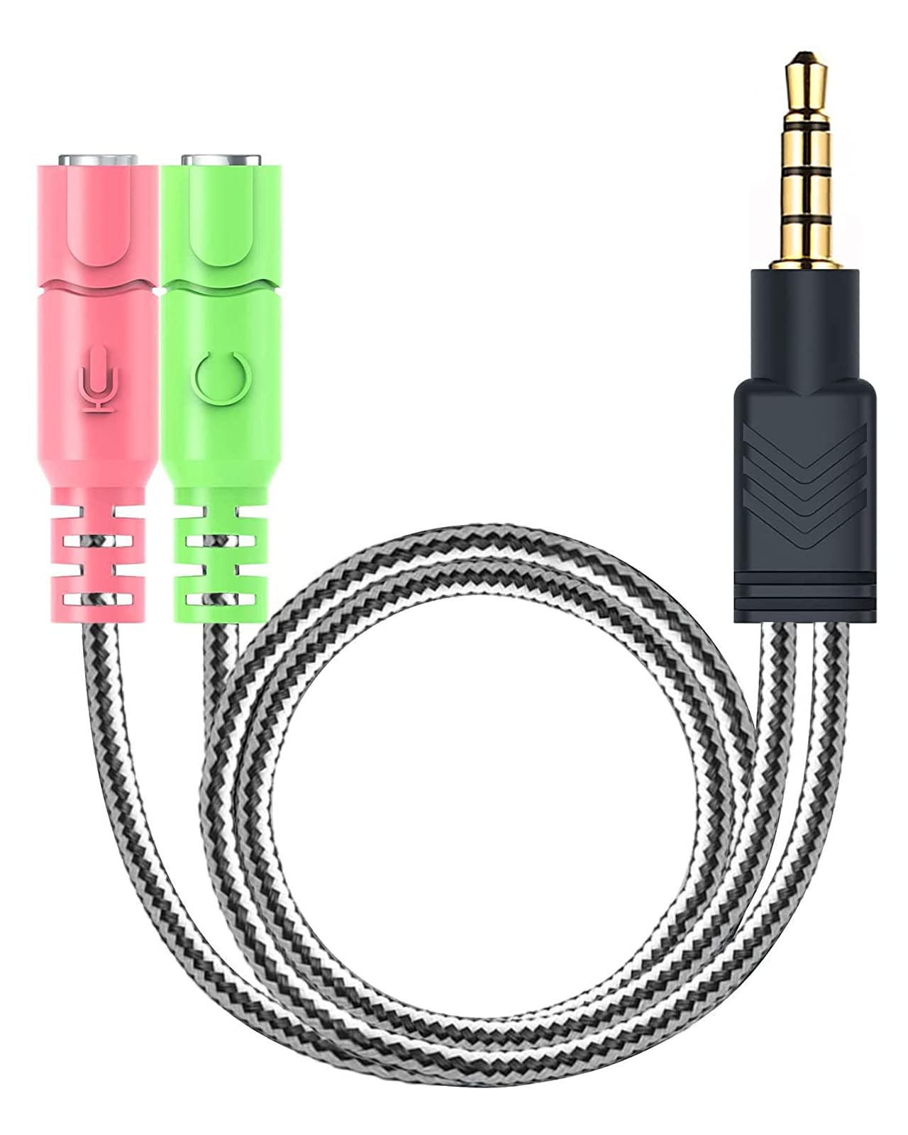 商品情報商品の説明主な仕様 【3極 4極 変換】3.5mm 3極ミニジャック（イヤホン/緑、マイク/ピンク）-4極3.5mmミニプラグ。当ヘッドセット用変換アダプタを使えば、音楽を聞く、歌を歌う及びチャットにご使用頂けます。（TRRSとTS...