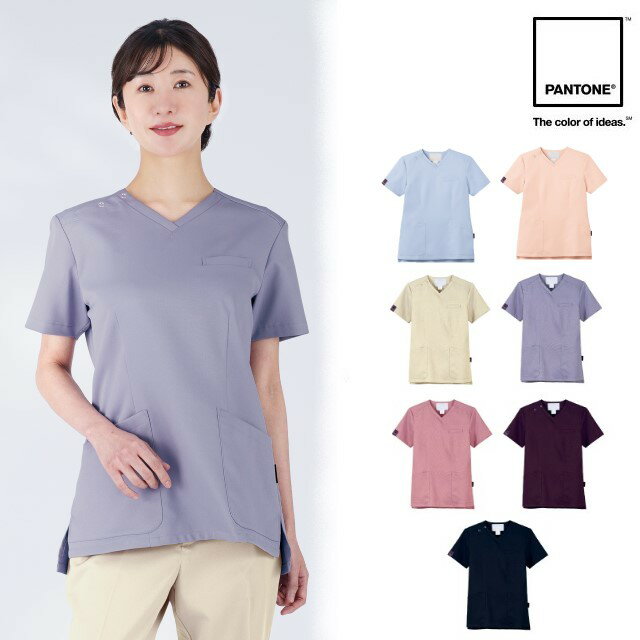 ●品番：7099SC ●製品名：レディスクラブ ●ブランド：PANTONE(パントン) ●メーカー：FOLK(フォーク) ●仕様：右胸箱ポケット／両腰ポケット ●素材：オールフレックスストレッチツイル（ポリエステル100％） ●カラー：2ヘ...