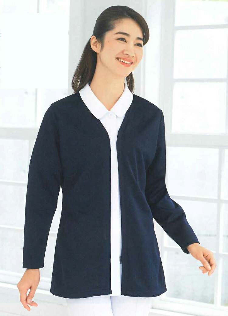 ●製品紹介情報 使用素材 サーキュラーニット ポリエステル100% 抗ピル糸使用 ピリング(毛玉)を抑える 商品詳細 制菌加工のレディスジャケット。 家庭洗濯が可能な為、いつも清潔さを保てます。 バスト 肩幅 袖丈 着丈 S 96 38 5...