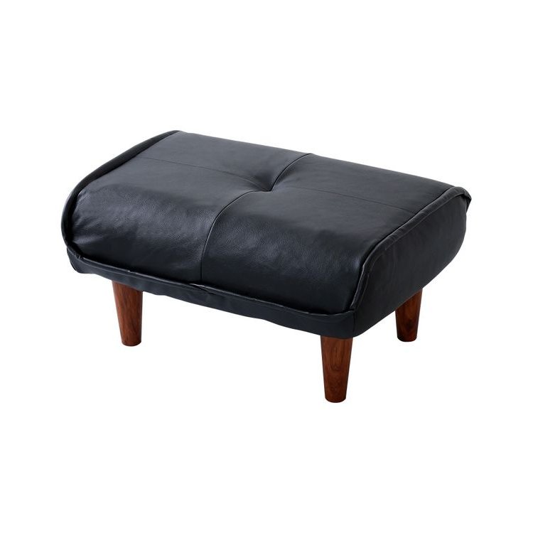 型番A281-597BK スペック●材質：表地＝合成皮革 構造部材＝スチールパイプ,ポケットコイル 中身＝ウレタンフォーム ●樹脂脚15cm 商品説明スツールとしてはもちろん、来客用の椅子・簡易テーブルといろいろ使える便利なオットマン。座面...