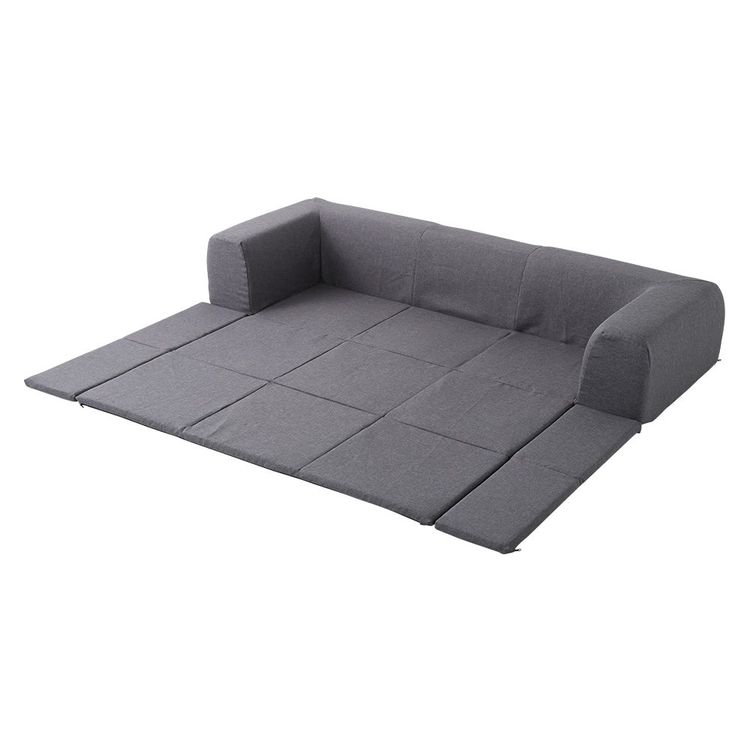 型番A682-606GRY スペック●材質：表地＝ポリエステル 中身＝ウレタンフォーム 商品説明ローソファでもくつろげて、座面を広げるとラグになります。　カバーは外して洗うことが出来ます。 商品サイズ幅×奥行×高さ（cm）W200XD174...
