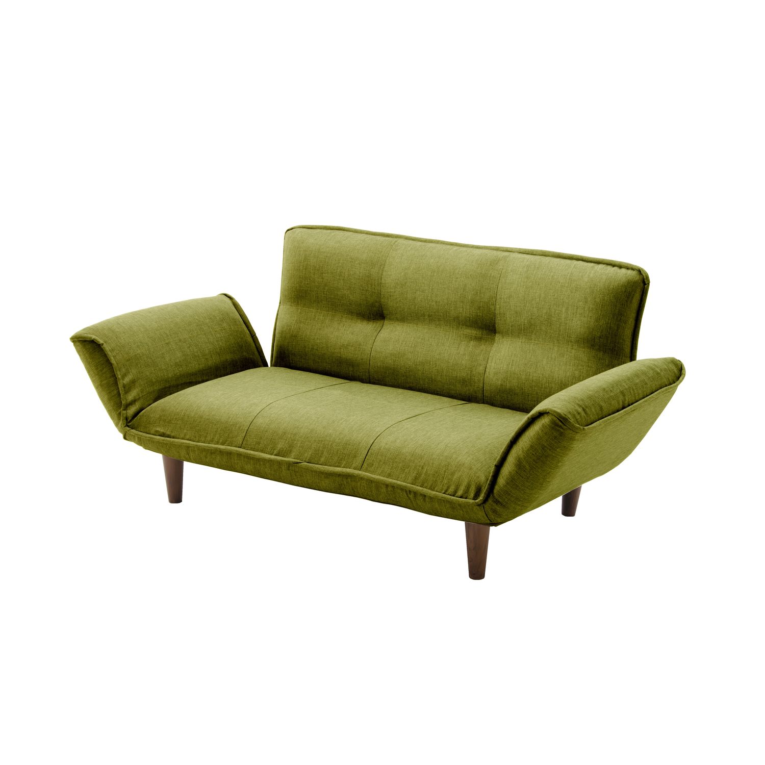 型番A01p-14段-583GRN スペック●材質：表地＝ポリエステル 構造部材：スチールパイプ、ポケットコイルスプリング、樹脂脚 中身＝ウレタンフォーム 背もたれ・両肘14段階リクライニング 商品説明背もたれ・両肘それぞれが14段階リクラ...