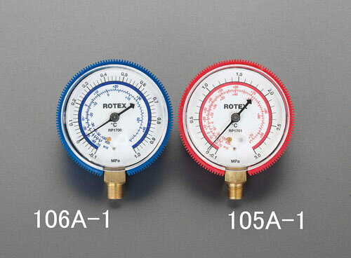 型番EA106A-1 商品説明●メーカー…ロテックス（ROTEX）●型番…RP1700N●外径…φ68mm●取付ねじ…1/8”NPT●ゼロ調整ねじ付●適用冷媒…R12・R22専用●圧力範囲…-0.1〜1.0MPa●衝撃防止カバー付 ★注意事...