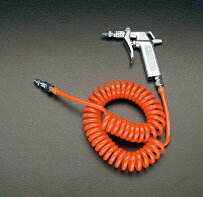 型番EA123AE-20 商品説明●穴径…2mm●常用圧力…0.69MPa●エアー量…145L/min●ホース全長…5m●使用範囲…3.5m●本体…アルミダイカスト●エアー流量調整付●付属品…プラグ●ホース取付ねじ…G1/4"●ノズル取付ね...