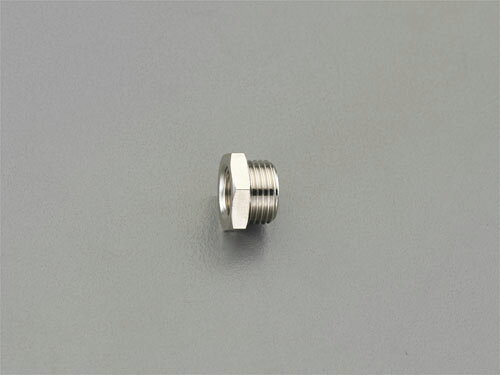 型番EA141CF-46 商品説明●材質…真鍮（ニッケルメッキ）●最高使用圧力…0.8MPa●ねじ径（雄）…G（PF）3/4”●ねじ径（雌）…G（PF）1/2”●ねじ有効長…17.5×12mm●六角対辺…30mm●全長…17.5mm●重量…...