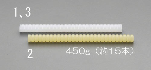 型番EA305MD-1 商品説明●メーカー…3M●型番…3792LM●ローメルトタイプ(120℃)●EA305MB用●サイズ…φ15×203mm●色…白色半透明●用途…硬質塩ビ、高密度PE・PP等のプラスチックの接着に●内容量…450g(約...