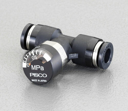 型番EA425PV-4 商品説明●メーカー…日本ピスコ（PISCO）●型番…GPU4-4●表示圧力範囲…0〜0.8MPa●材質…金属部：黄銅（無電解ニッケルメッキ）、　　　　　　樹脂部：PBT●使用温度範囲…0〜60℃（凍結なきこと）●使用...
