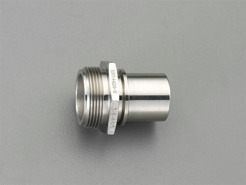 型番EA462EC-6 商品説明●材質…ステンレス（SUS316）●使用温度…-40℃〜95℃●耐圧…2.5MPa（25kgf/c）●電解研磨仕上げ●安全なツバ付き●適合クランプ…EA462EE-6●ねじサイズ…G（PF）3/4”●適合ホー...
