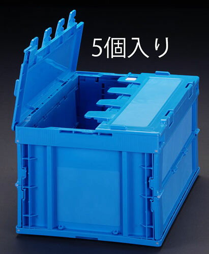 型番EA506AA-6A 商品説明●容量…50.4L●サイズ…外寸：530×366×342(H)mm内寸：494×336×307mm有効内寸：492×334×307mm●材質…ポリプロピレン●色…ブルー●圧縮荷重…6.96kN(710kgf...